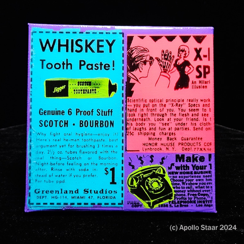 WHISKEY TOOTHPASTE Pop Art Painting! Inspired by 1970s Comic Book ...