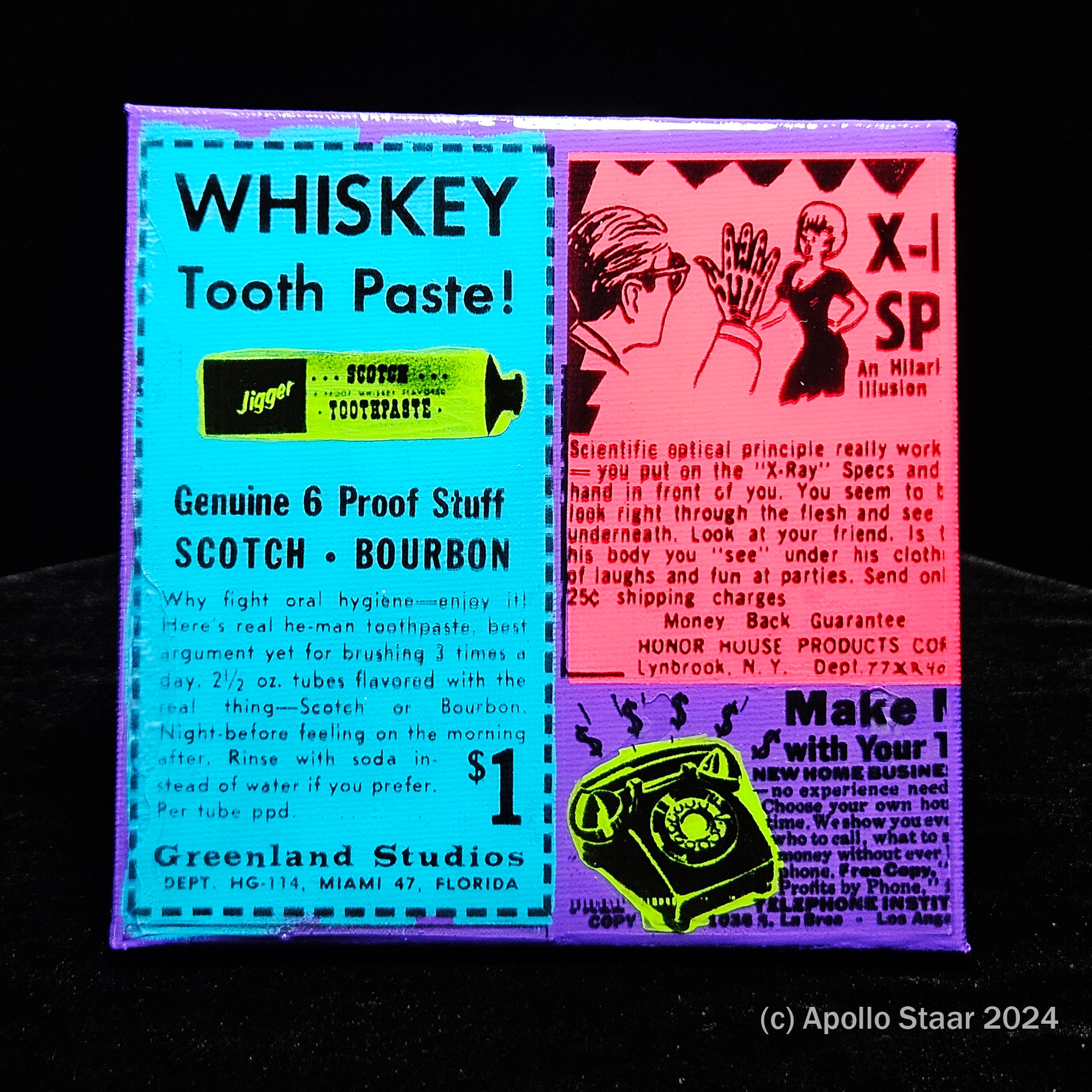 WHISKEY TOOTHPASTE Pop Art Painting! Inspired by 1970s Comic Book ...