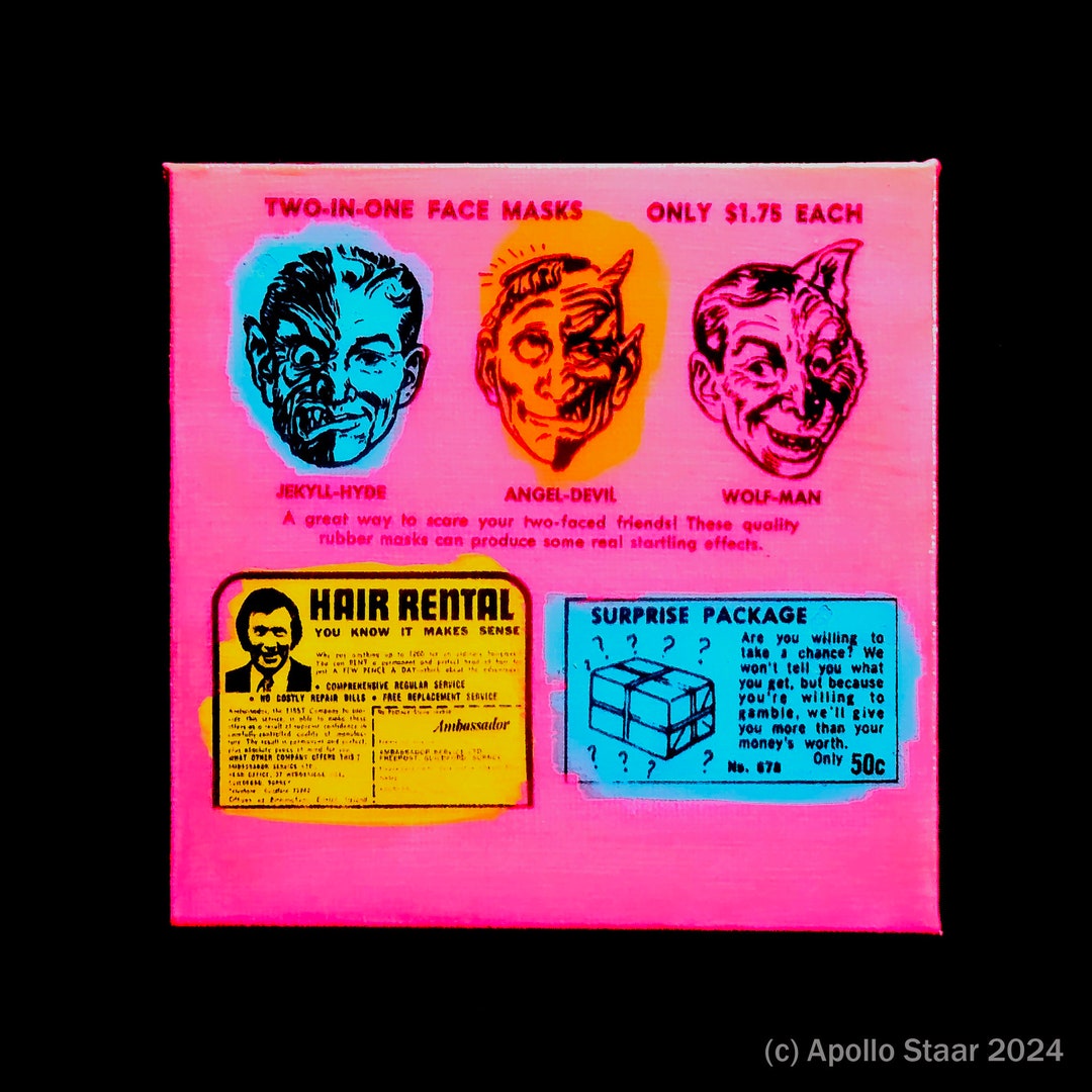 MONSTER MASK Mini Pop Art Painting! Inspired by 1970s Comic Book ...