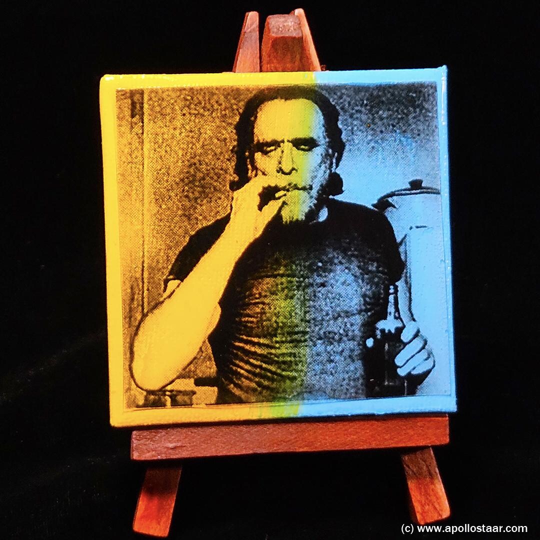 MINI 3x3 POP ART Painting of Charles Bukowski, Legendary Author and ...
