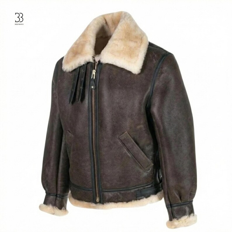 Leon S Kennedy Shearling Jacket, Resident Evil 4 Brown B3 Leather ...
