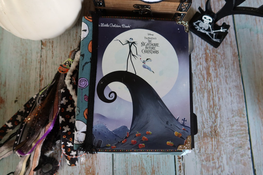 Handmade Junk Journal - Little Golden Book Nightmare Before Christmas ...