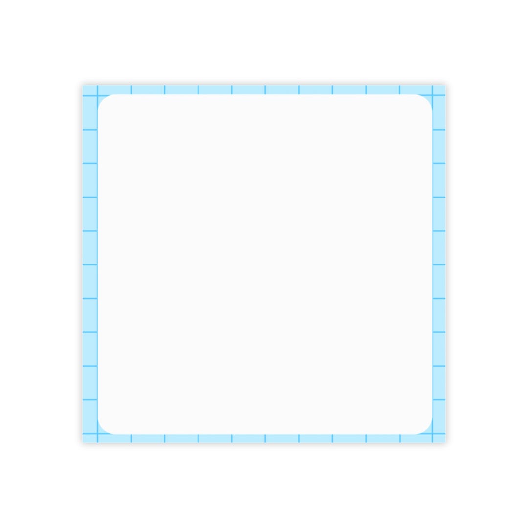 Blue Border Post-it Note Pads | Sticky Notes, Grid Edge - Etsy