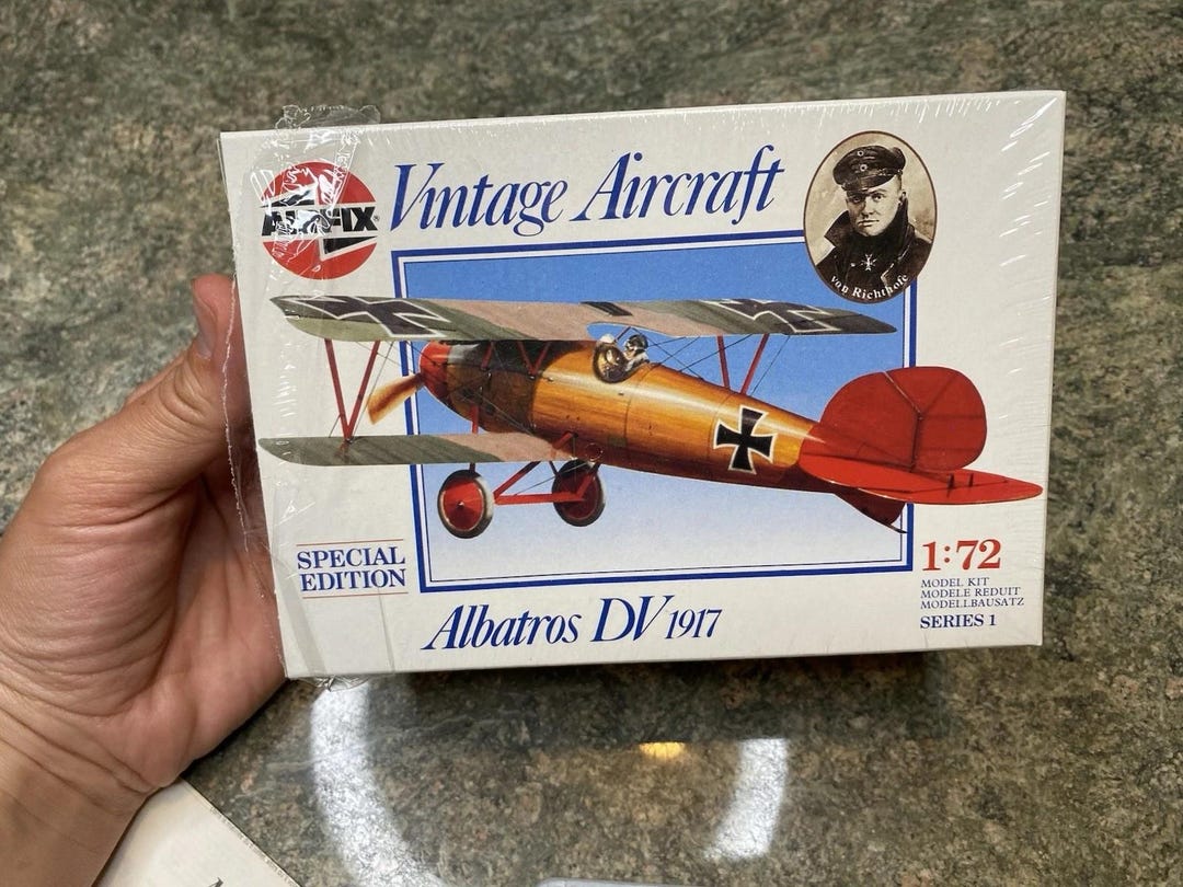 Rare Vintage Airfix 01078 Albatros DV 1917 AIRCRAFT 1/72 Model Kit ...