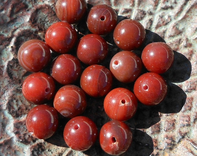 Beautiful Banded Red Agate Stone Round Beads Destash Set - Etsy