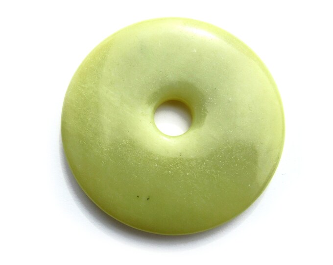 60mm New Jade / Serpentine Stone Donut Pendant, Pi Disk, Extra Large - Etsy