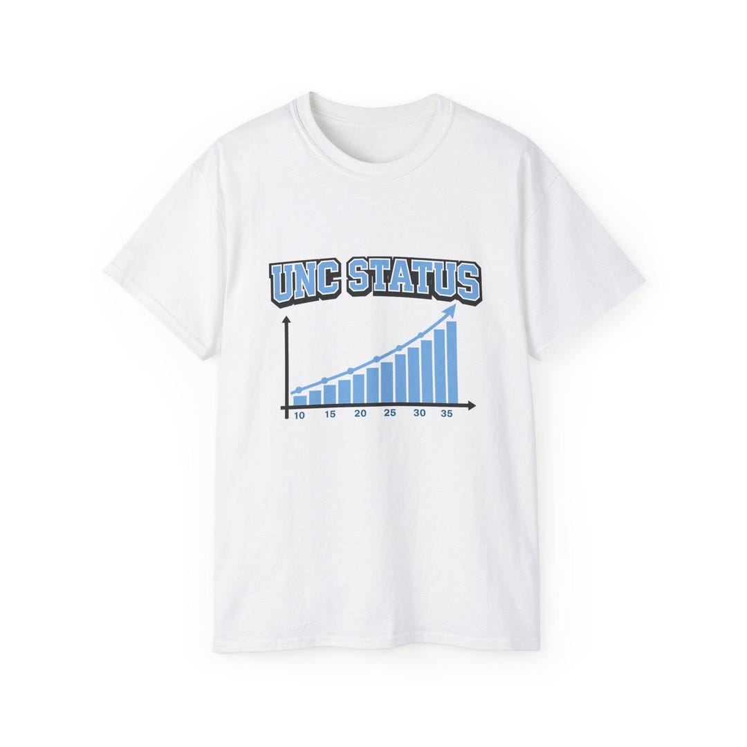 UNC Status Graph Tee | Rising Bar Chart College Pride Shirt - Etsy