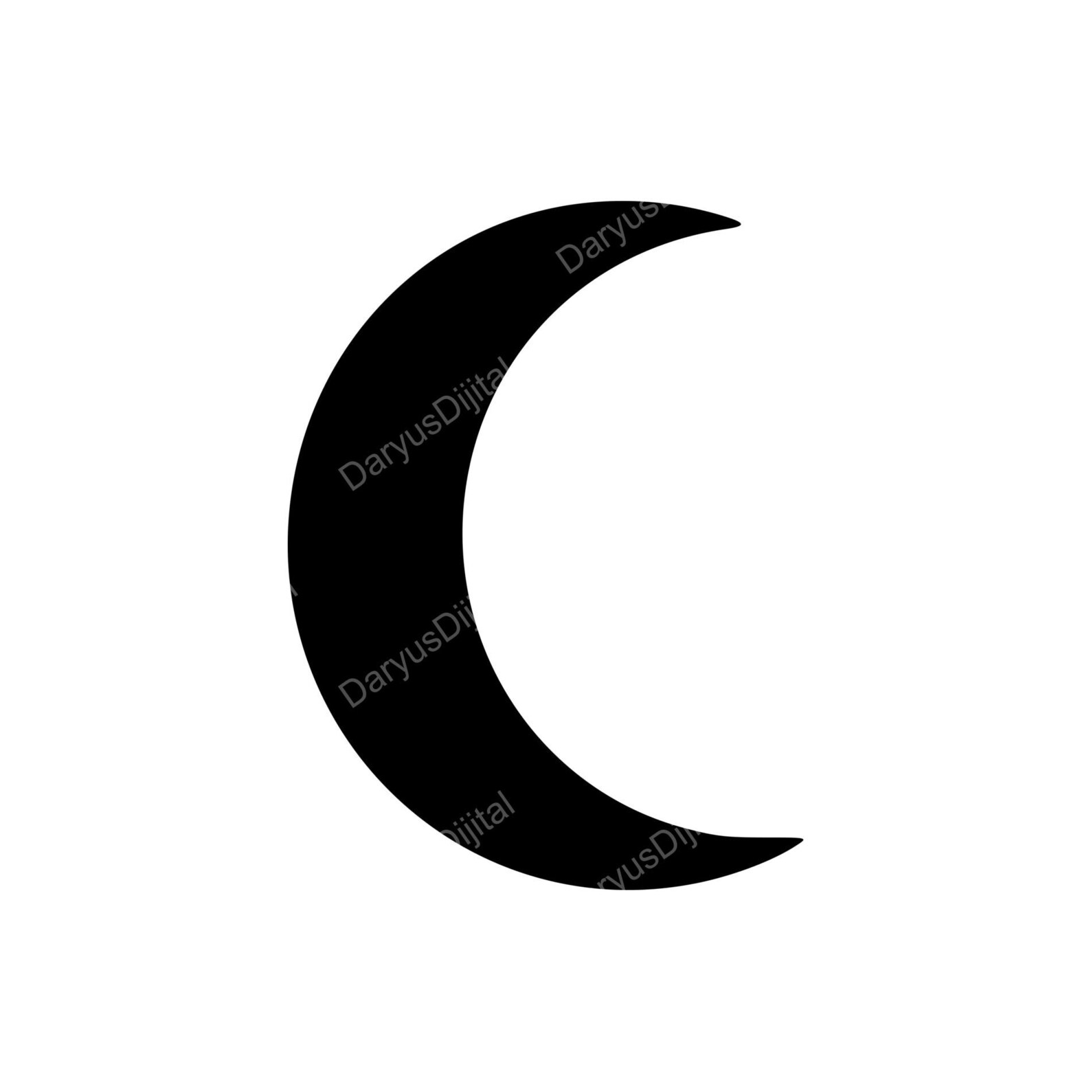 Crescent Moon Silhouette SVG PNG JPG | Digital Design for Craft ...