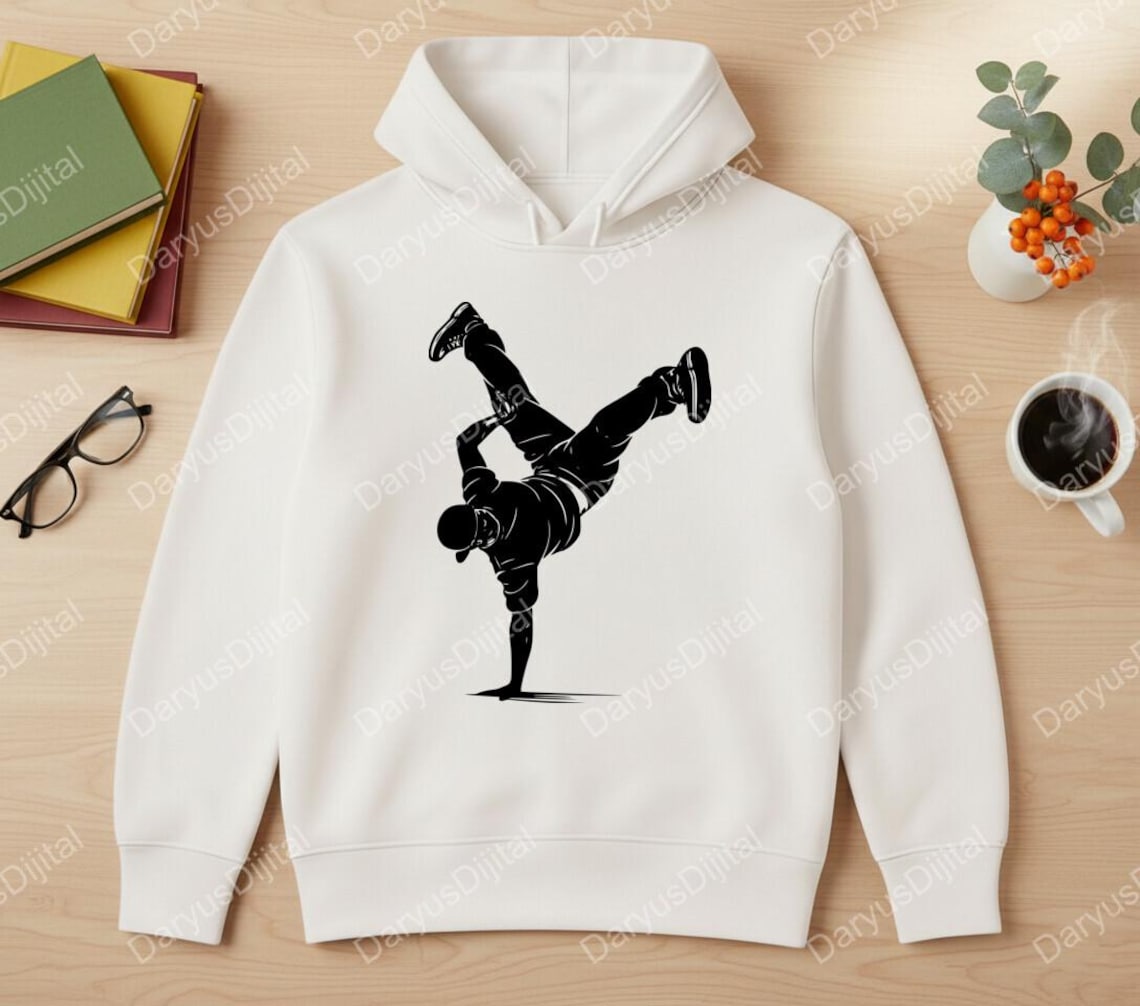 Breakdancer Silhouette SVG PNG JPG | Dance Art Design for T-shirts - Etsy