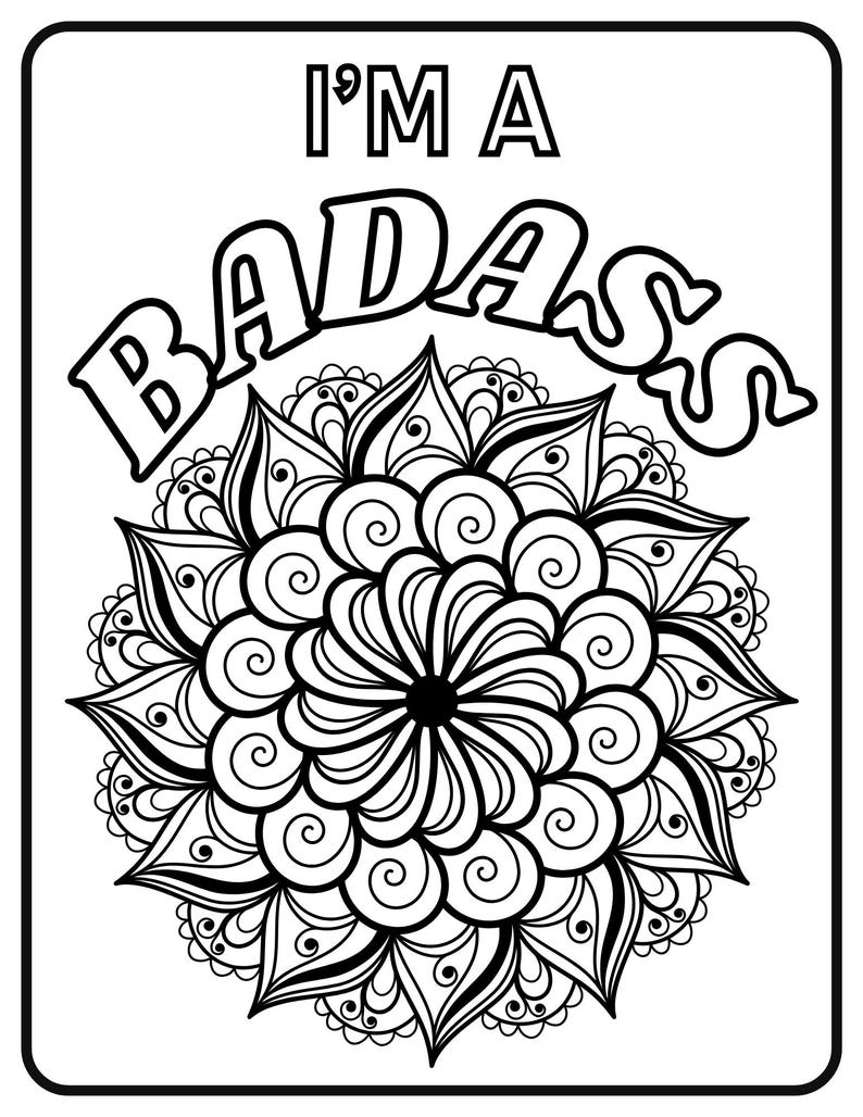 Motivational Mandala Adult Coloring Book - Etsy