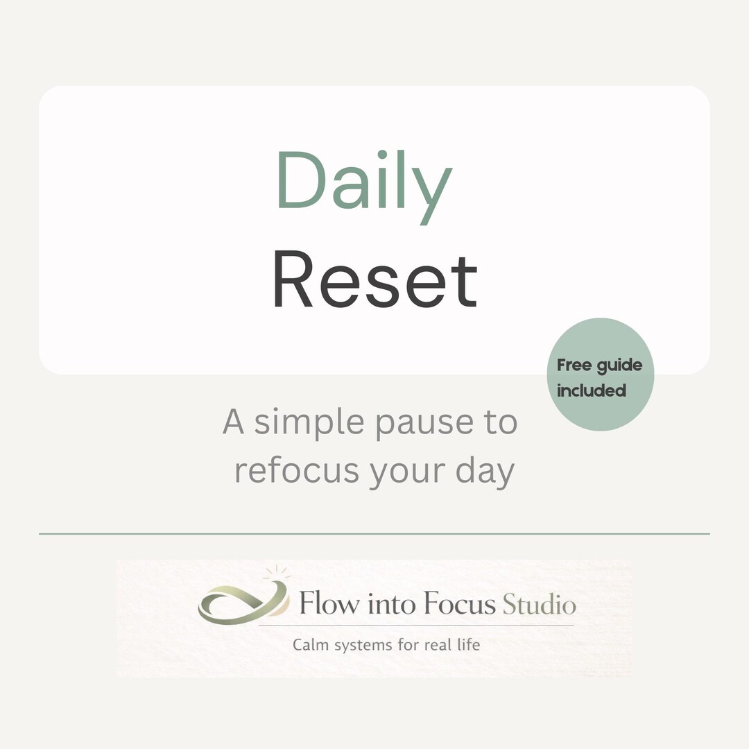 Daily Reset Planner Printable | Gentle Productivity Tool | Minimal ...