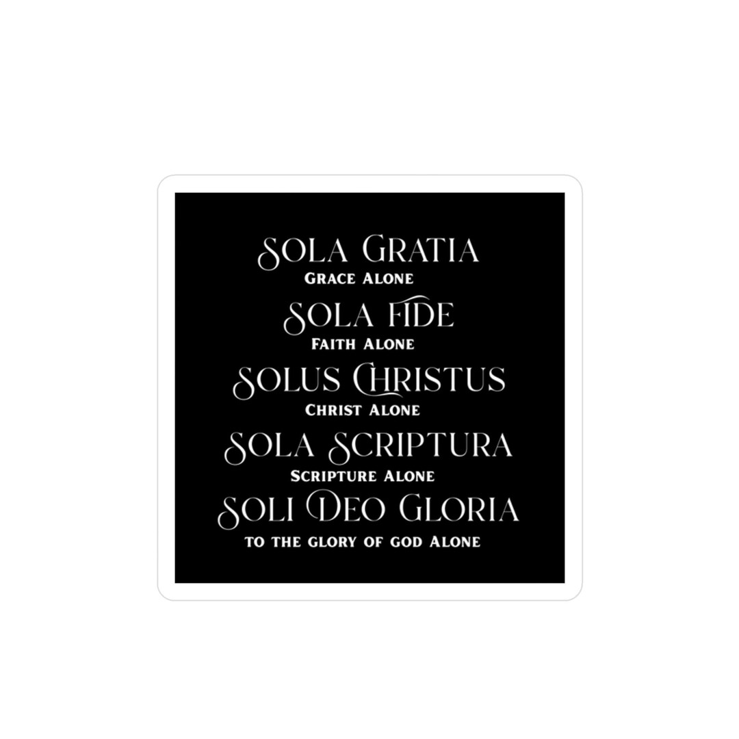 Five Solas Sticker | Christian Vinyl Decal - Etsy