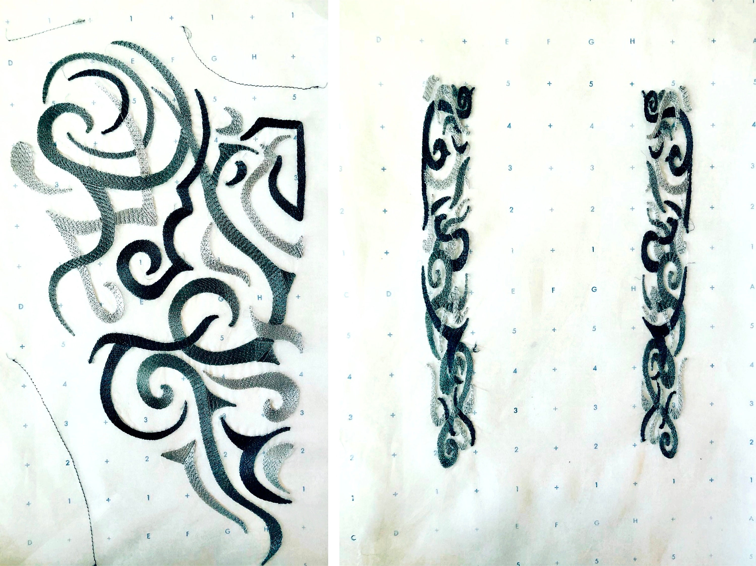 Embroidered Squaller Kefta Lace Appliqués, Zoya Nazyalensky Shadow and ...