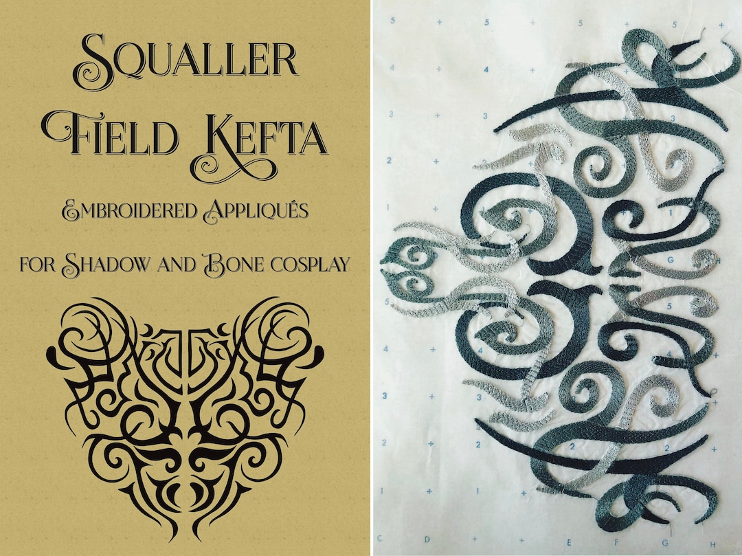 Embroidered Squaller Kefta Lace Appliqués, Zoya Nazyalensky Shadow and ...