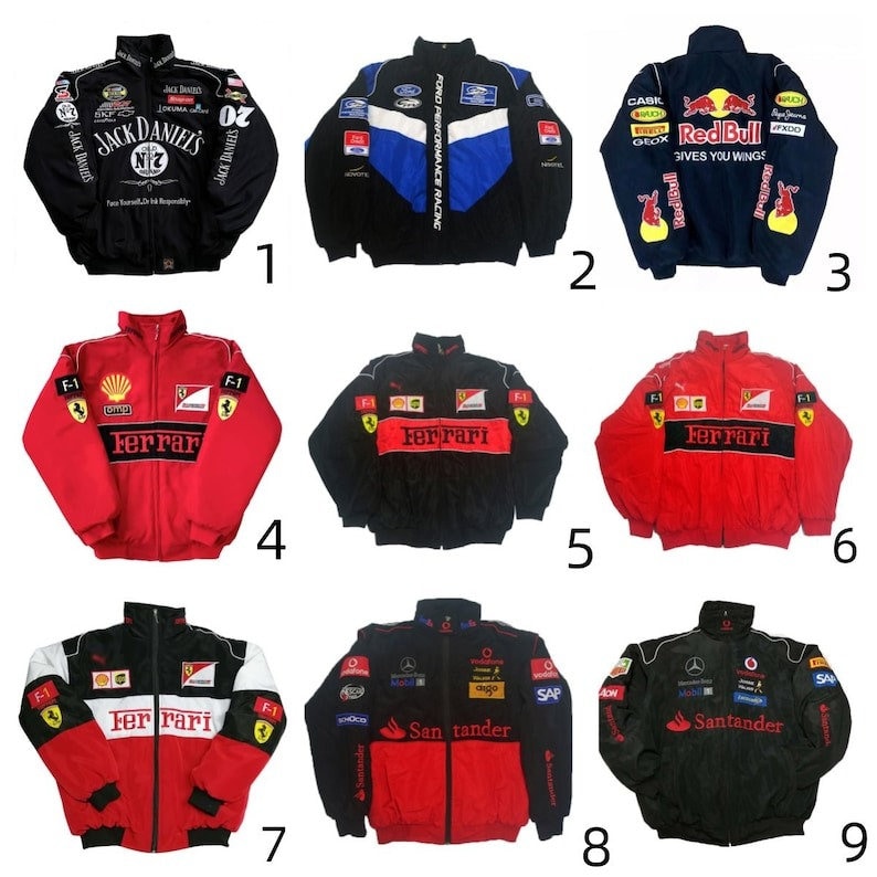 Formula 1 Racing Jacket, F1 Ferrari Jacket, Red Bull Jacket, Streetwear ...