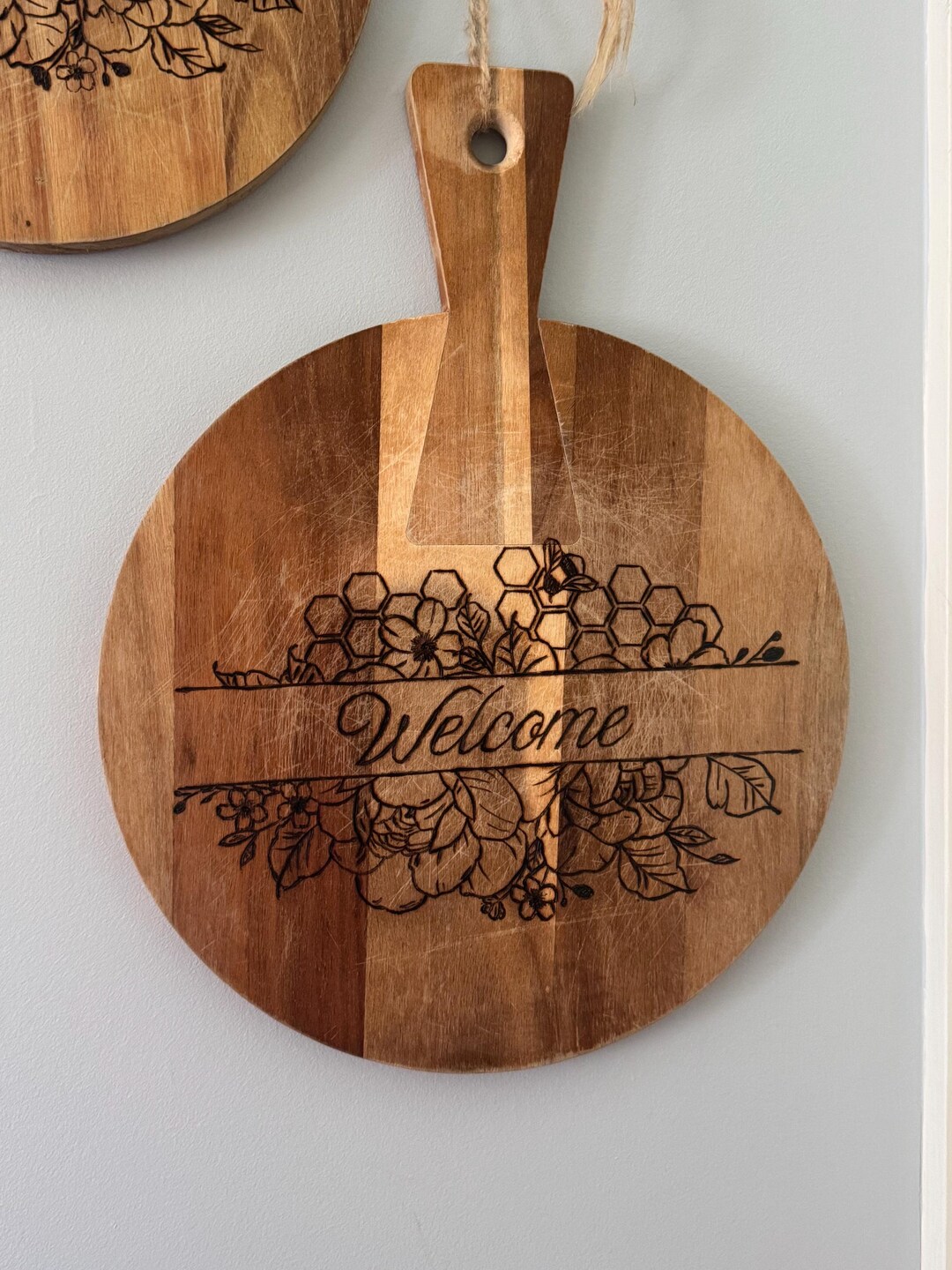 Personalized 12" Round Wood Burned Signs - Etsy