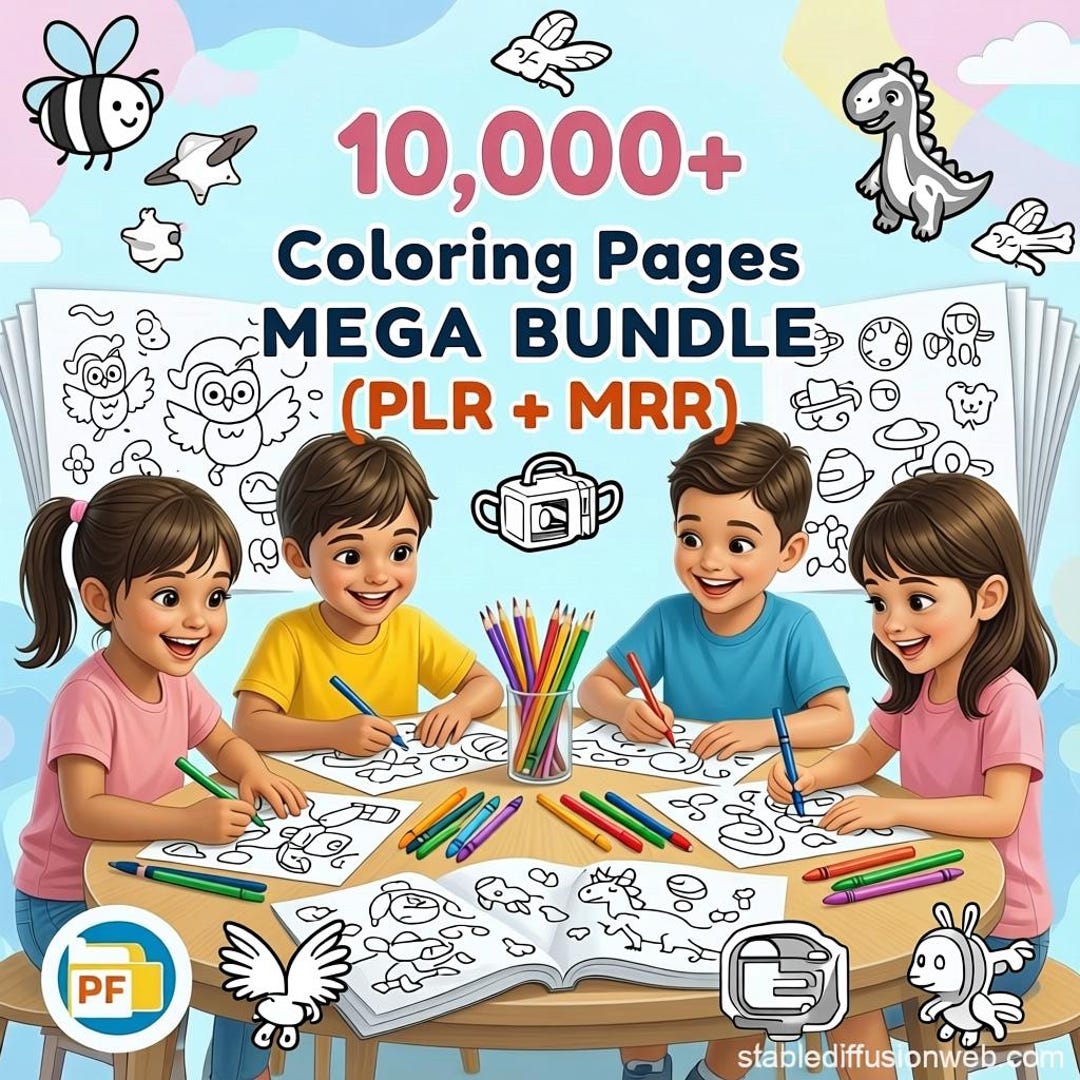 10,000+ Coloring Pages Mega Bundle PLR – Kids & Adults - Etsy