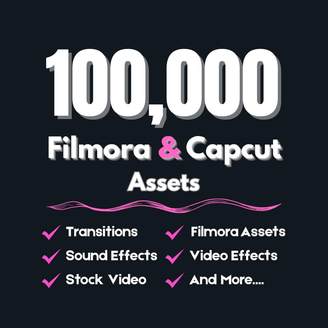 100K+ Filmora & Capcut Pro Editing Bundle | Presets Transitions ...