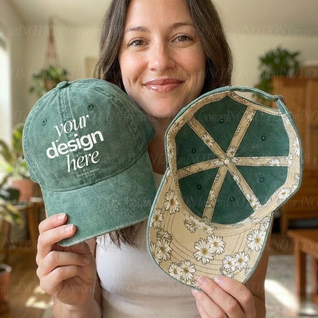 Infinity Her Cassie Hat Mockup Jade Daisy Baseball Cap Mock Green - Etsy