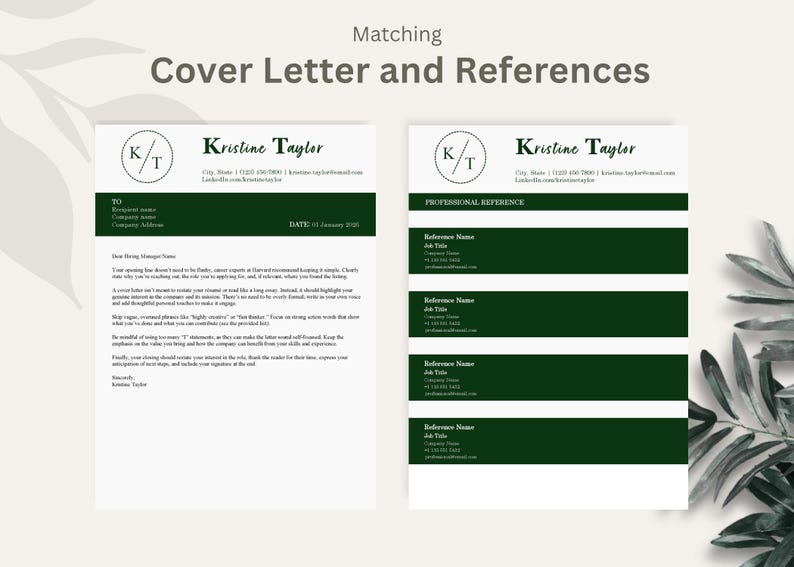 HR Approved ATS Resume Template | Modern Cv, Cover Letter (word, Google ...