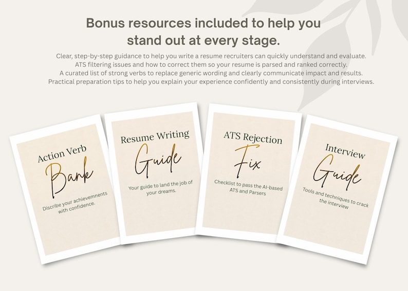 HR Approved ATS Resume Template, Modern Professional CV, Elegant Word ...