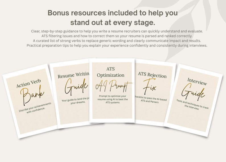 HR Approved ATS Resume Template | Modern Cv, Cover Letter (word, Google ...