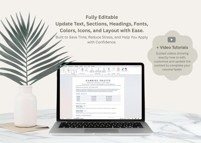 HR Approved ATS Resume Template Word Google Docs | Professional CV ...