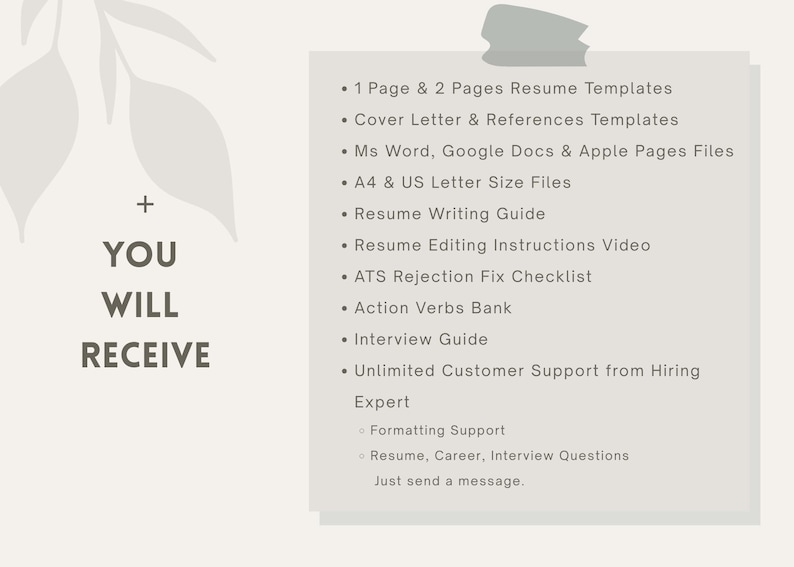 HR Approved ATS Resume Template, Modern Professional CV, Elegant Word ...