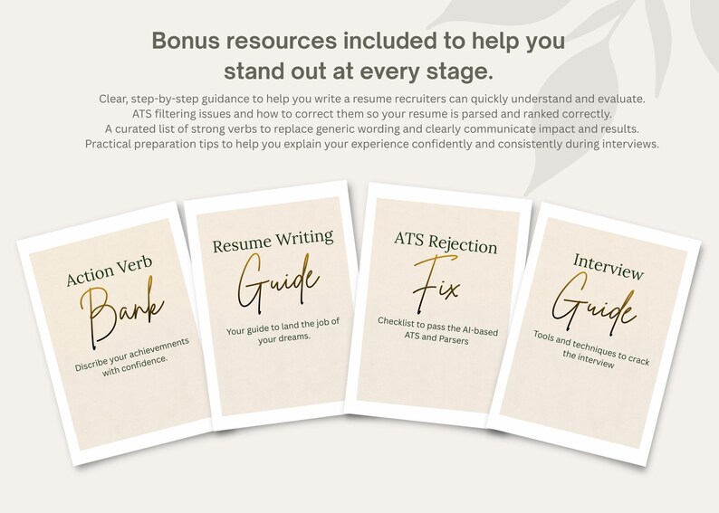 HR Approved ATS Resume Template Word Google Docs | Professional CV ...