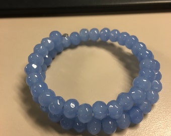 Blue beaded bracelet | Etsy