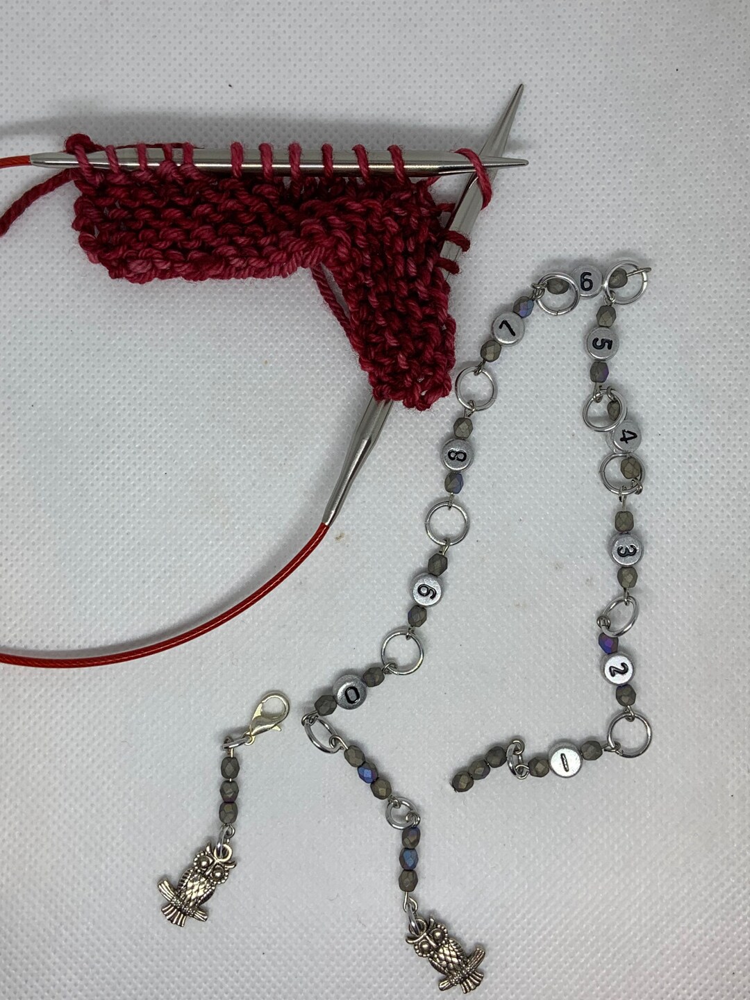 Silver Owl Row Counter Chain - Etsy