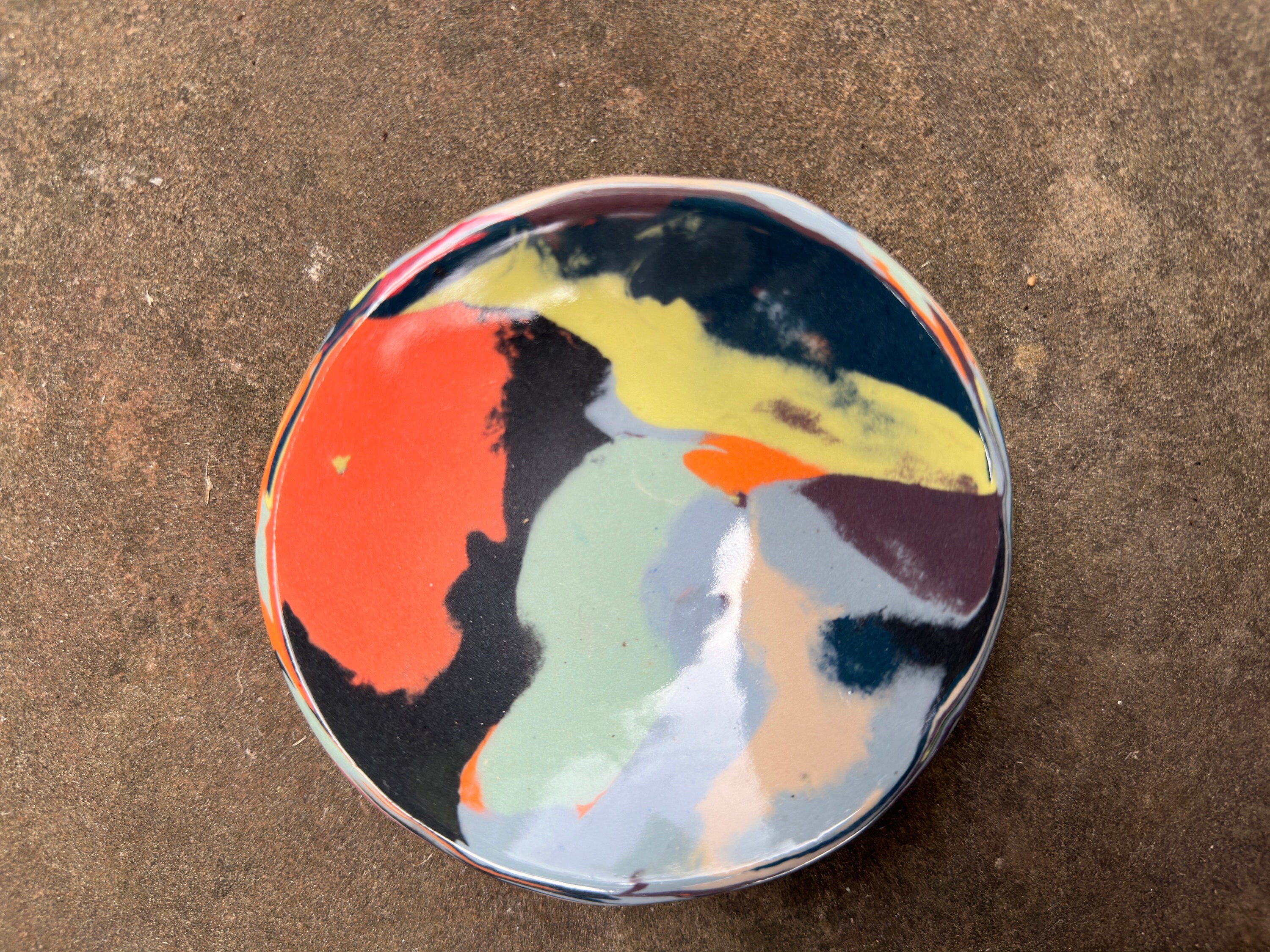 Rainbow Blob Nerikomi Ceramic Bowl Jewelry Dish 4 - Etsy