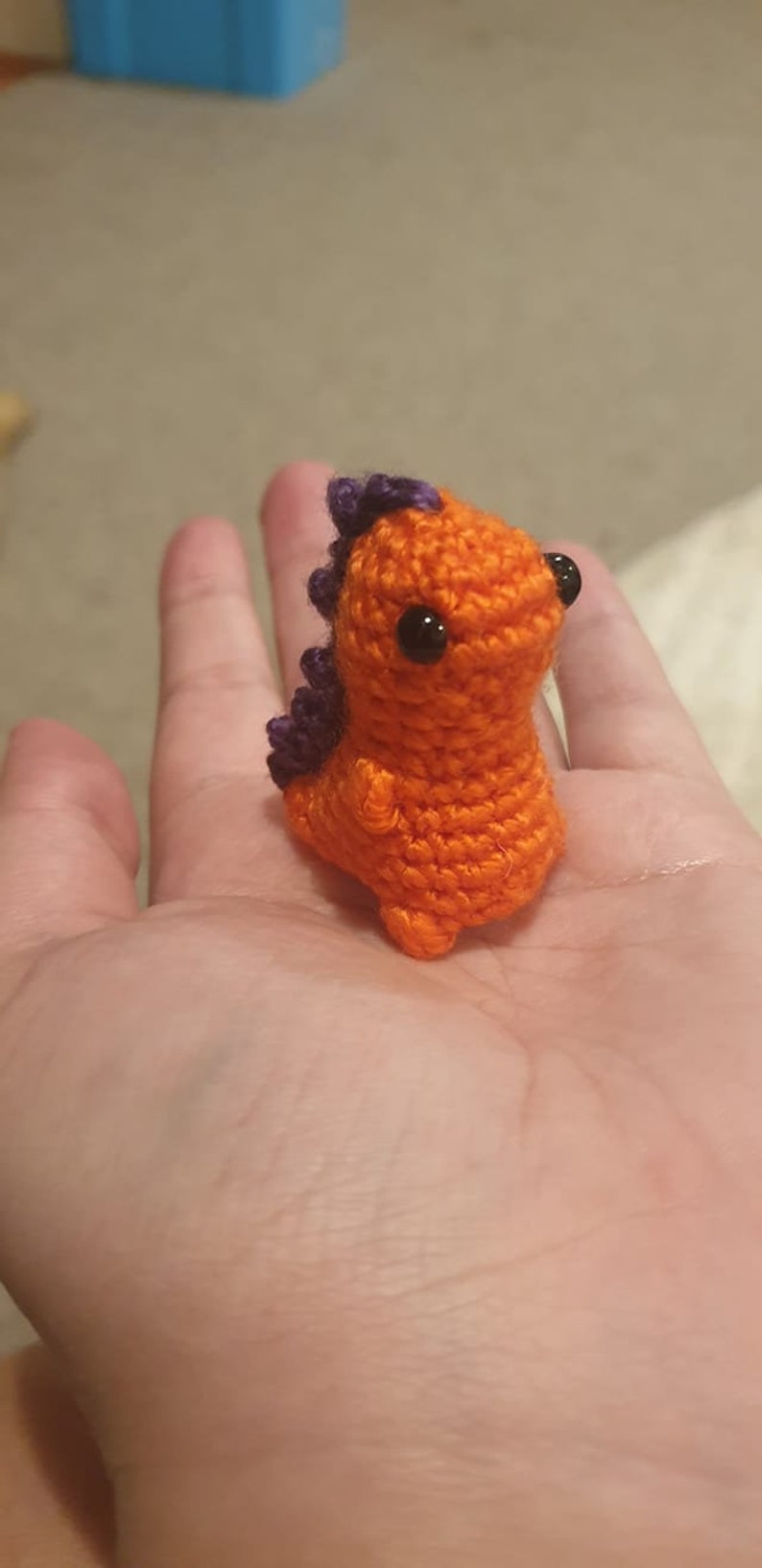 Tiny Diny No Sew Crochet Pattern Tiny T-rex Tiny Dinosaur - Etsy