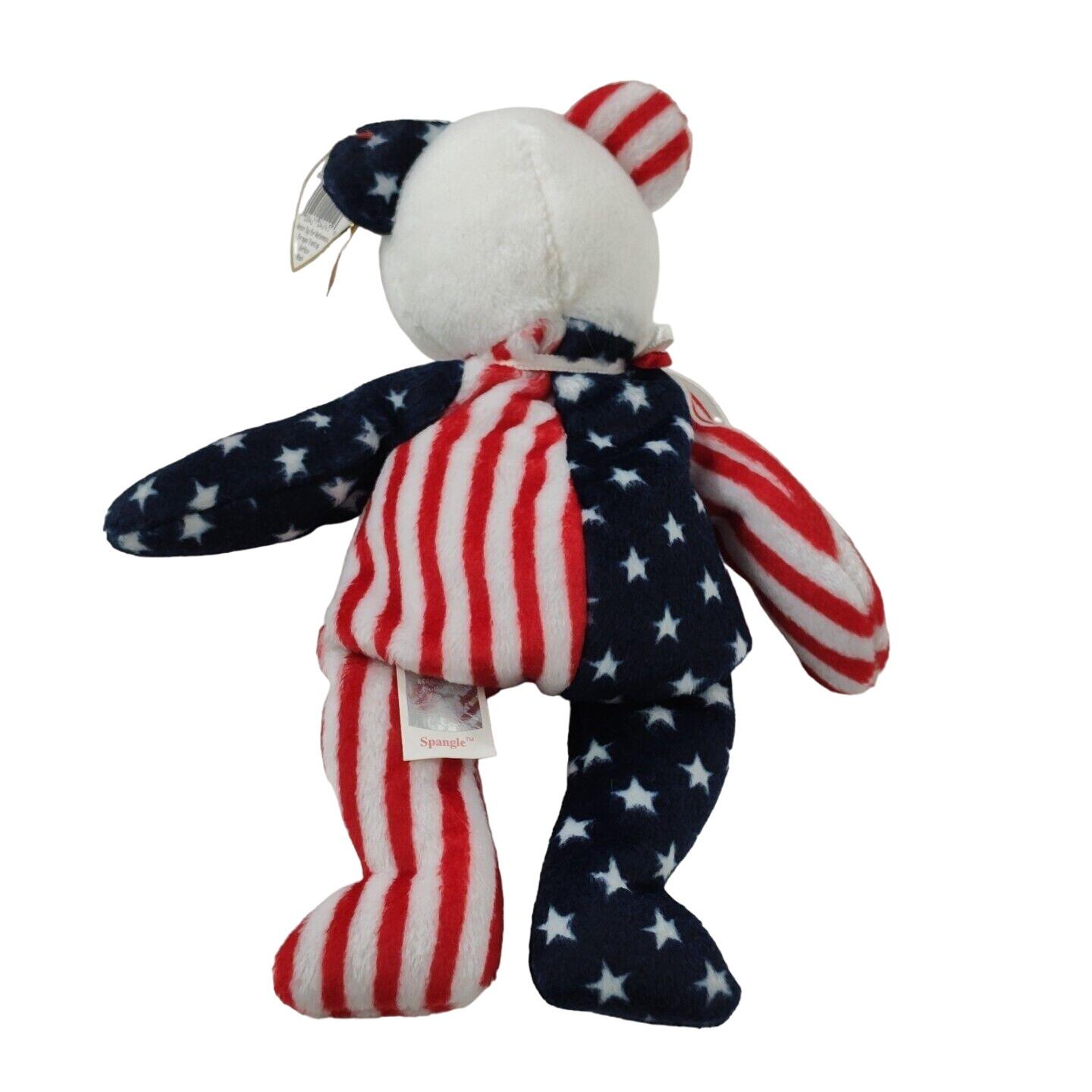 Ty Beanie Babies Spangle the Bear Stuffed Animal Plush Toy Patriotic ...