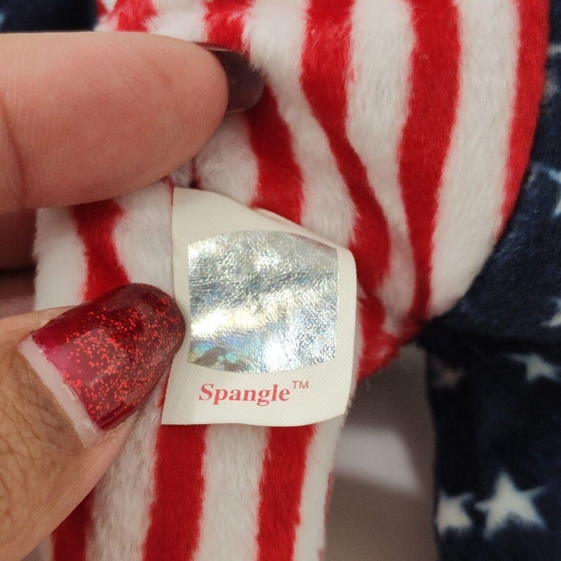 Ty Beanie Babies Spangle the Bear Stuffed Animal Plush Toy Patriotic ...