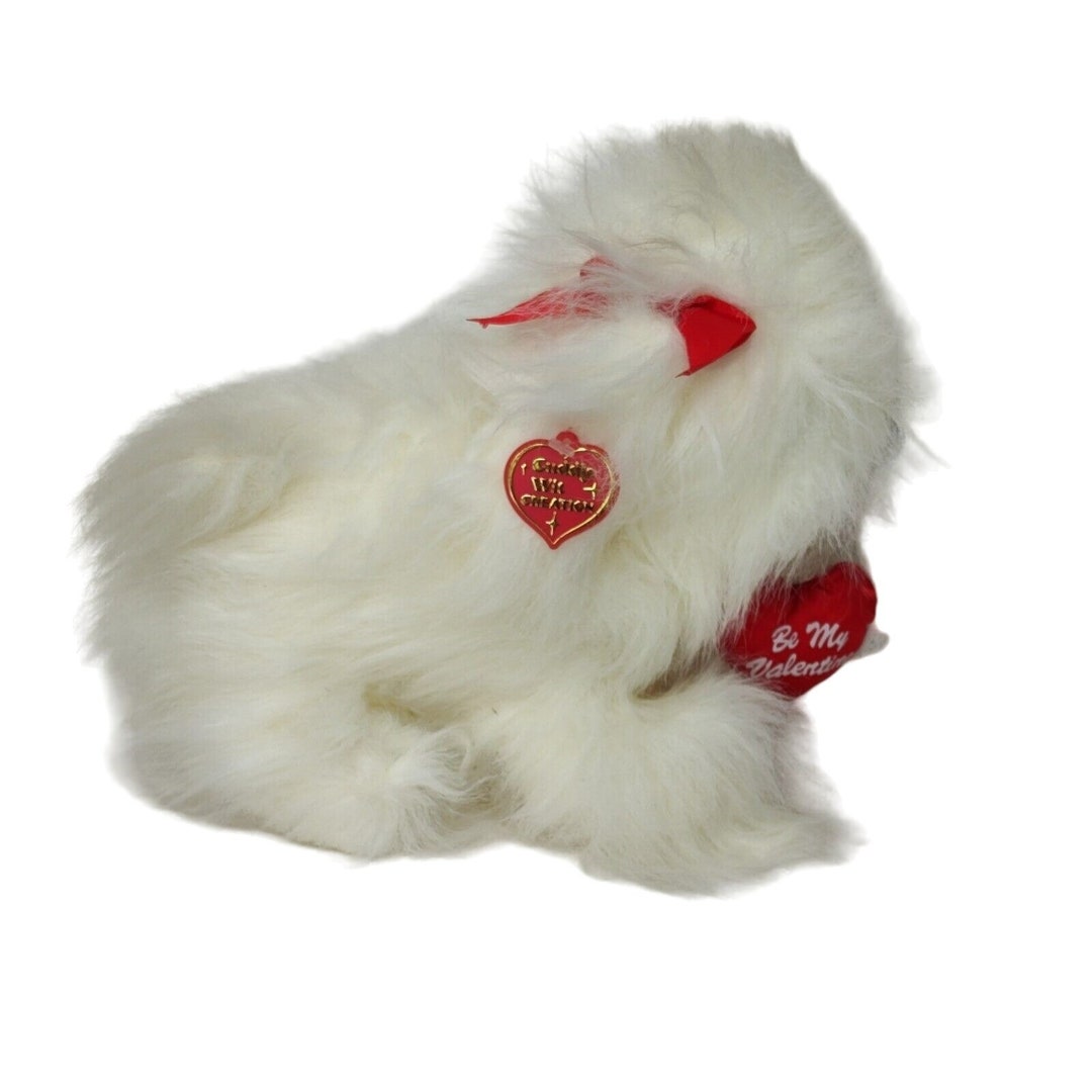 Vintage 1993 Cuddle Wit White Valentine Dog Puppy Ages 3 and up 10 Inch ...