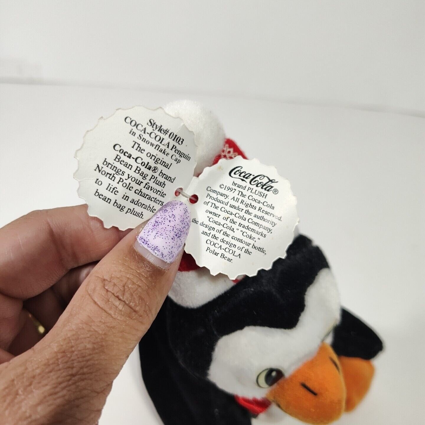 Cocacola Penguin Bean Bag Plush Stuffed Animal 1997 Vintage - Etsy