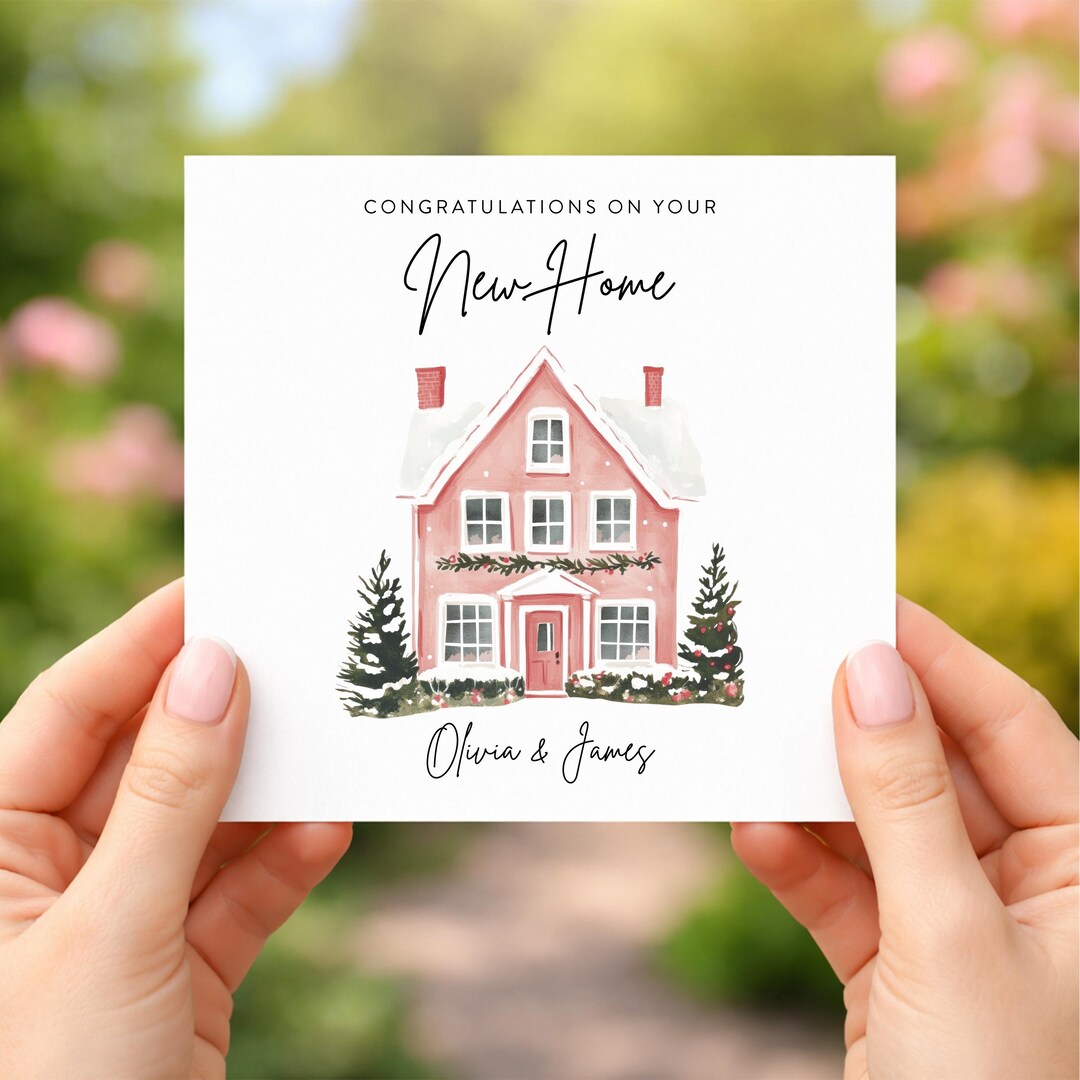 Congratulations New House Card, Moving Home Greeting Card, Custom New ...