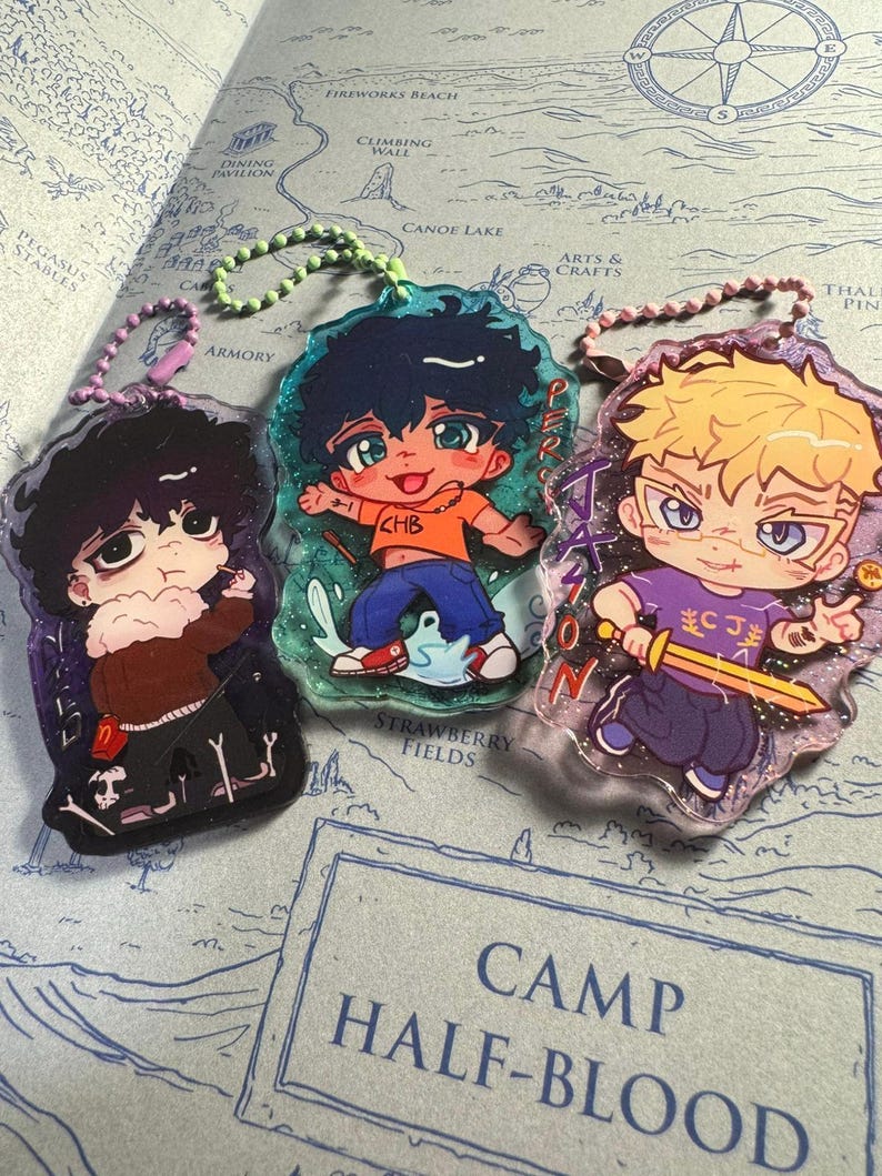Sons of the Big Three Keychains (percy Jackson, Jason Grace, Nico Di ...