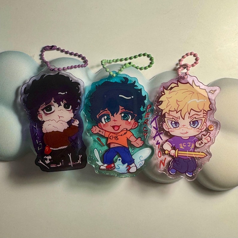 Sons of the Big Three Keychains (percy Jackson, Jason Grace, Nico Di ...