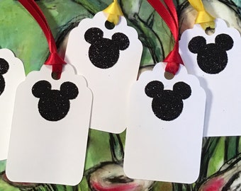 MICKEY MOUSE HEADS Gift Tags & String Wrap Party Decoration ...