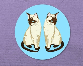 Siamese Cat Stickers - Etsy
