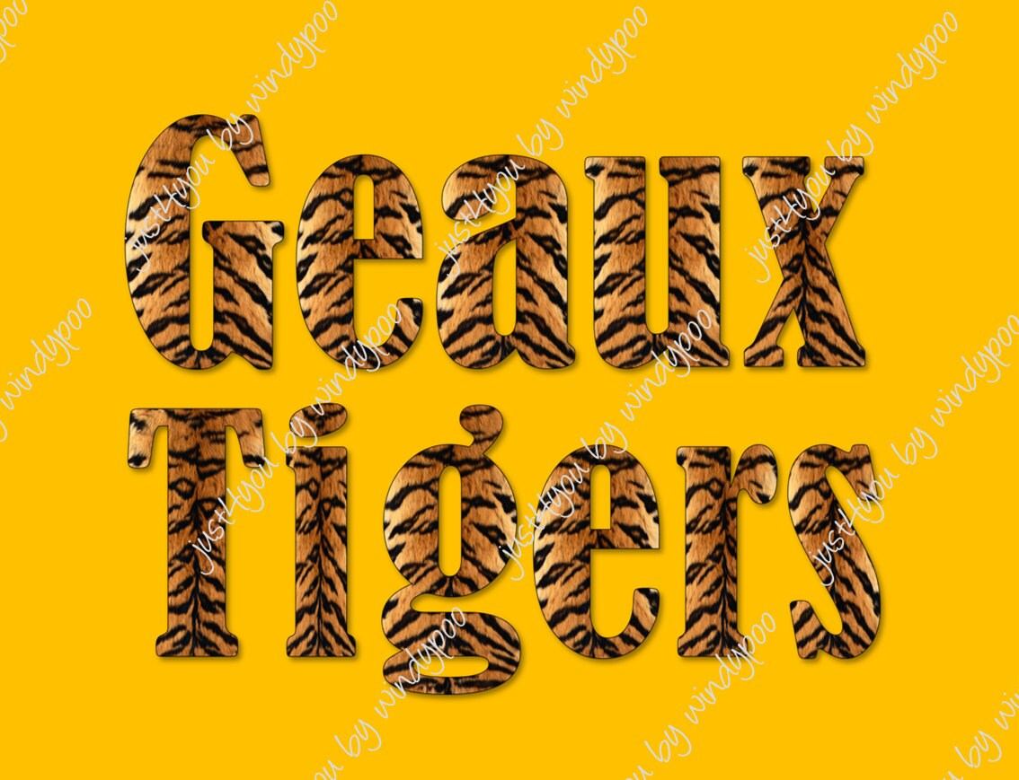 Tiger Fur Font Clipart, Letters, Numbers, Symbols (digital Download) - Etsy