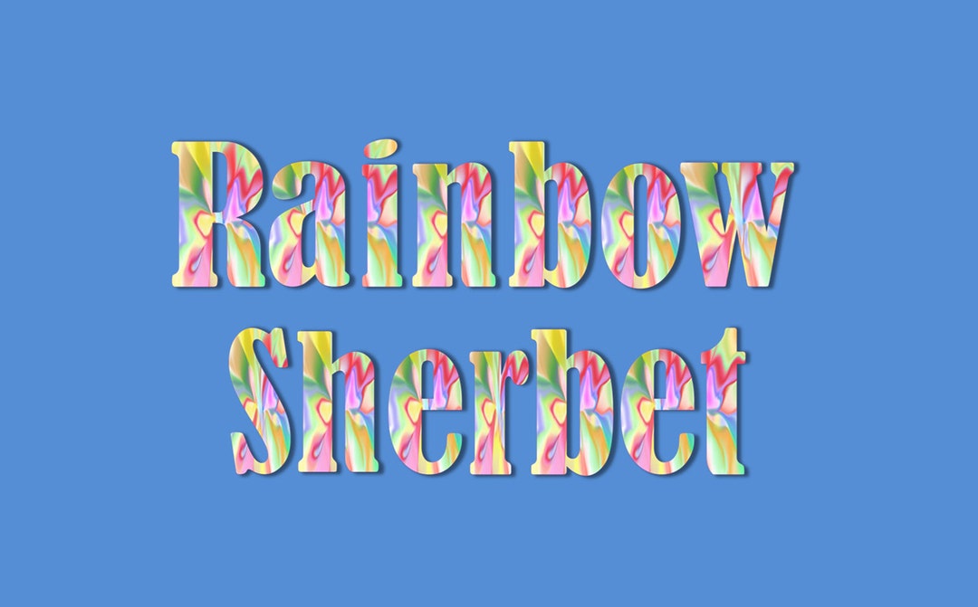 Rainbow Sherbet Font Clipart, Instant Download, Upper & Lower Case ...