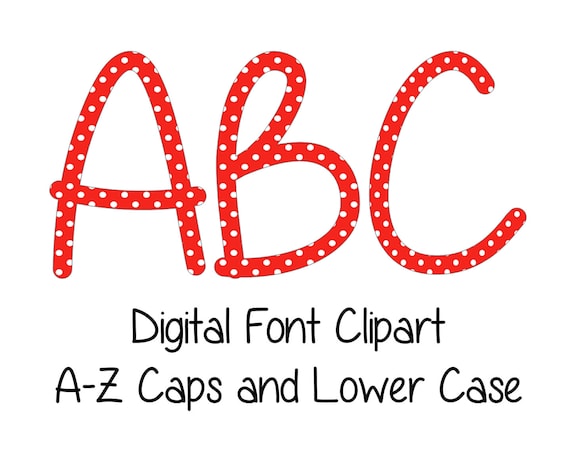 Polka Dot Font Clip Art