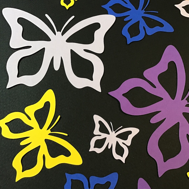 Swallowtail Butterfly Outline Confetti, Many Sizes and Colors! - Etsy