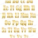 24k Gold Font Clipart, Instant Download, Upper & Lower Case Letters ...