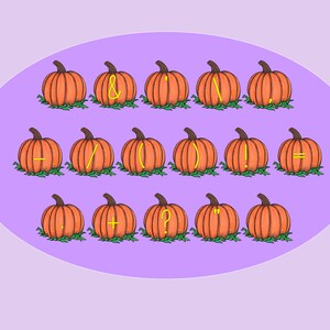Pumpkin Font Clipart, Original Artwork, Instant Download, Upper & Lower ...