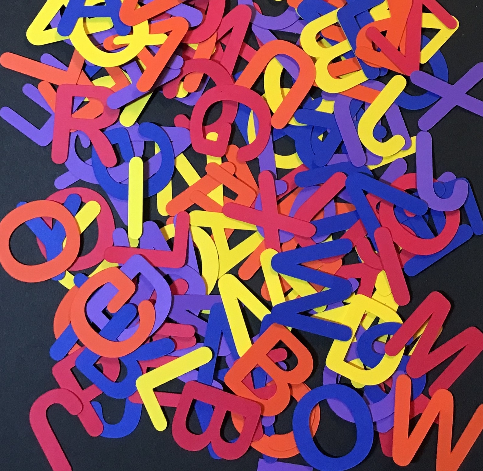 Alphabet Confetti Abc's and 1-2-3s Multiple Sizes - Etsy