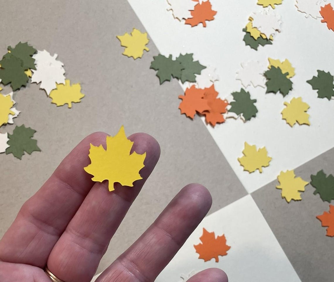 Autumn Leaves Confetti, 1" Wide, 100 Pieces, Lovely Party Decor or Card ...